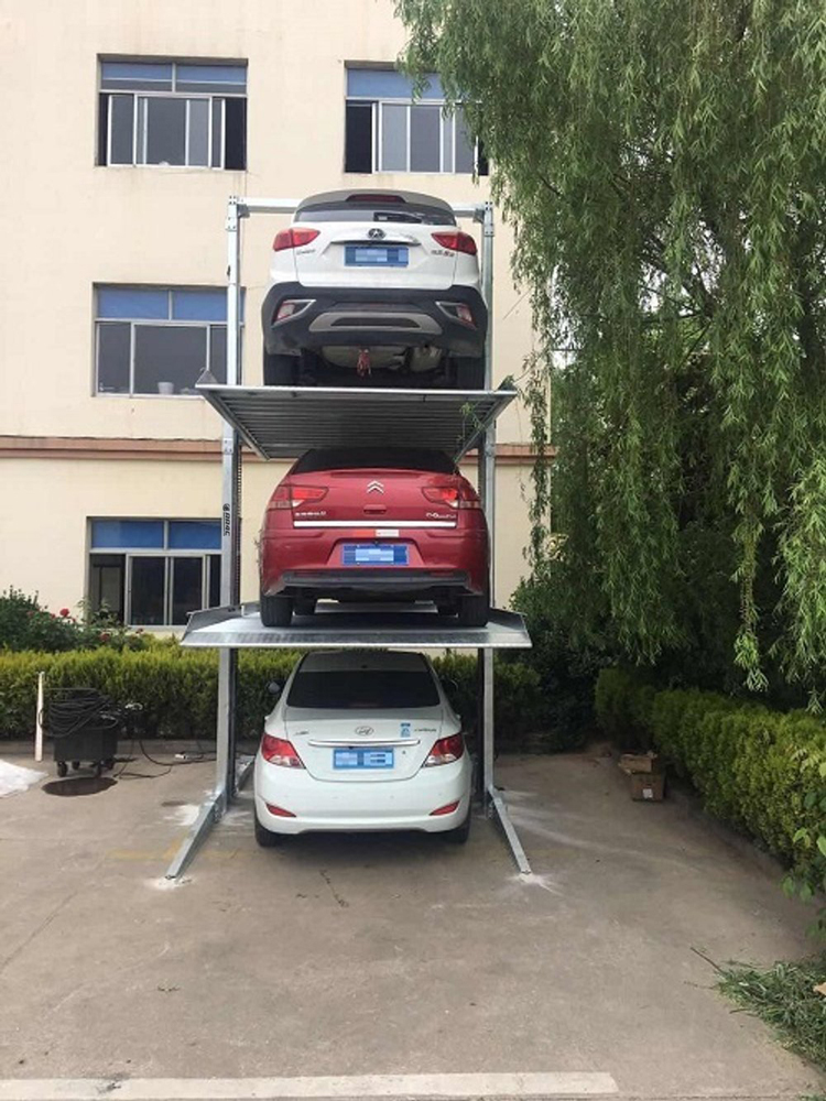 2 post triple car parking lift automotive parking lift auto storage system